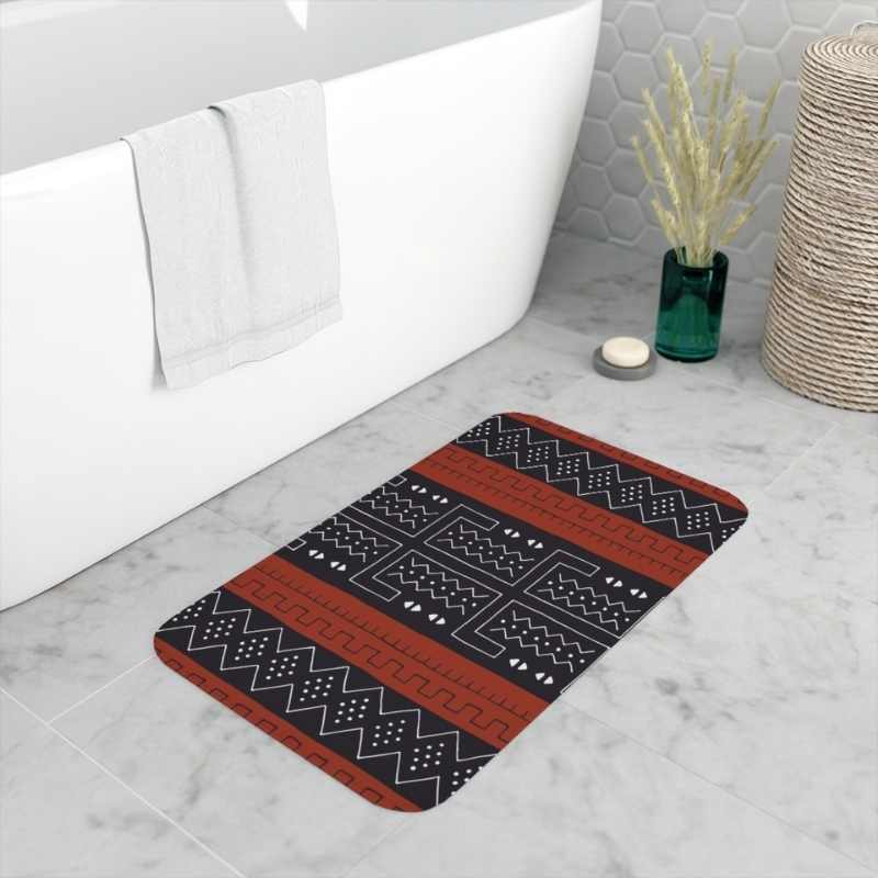 Tribal Bath Mats Decorative African Bathroom Rugs - Bynelo